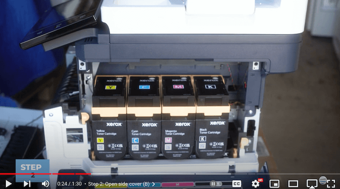 Step By Step Guide Replacing Toner In The Xerox Versalink C410 C415
